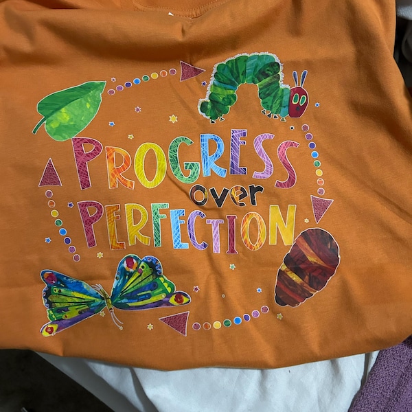Progress Over Perfection Shirt, Butterflies Teacher Shirt ...