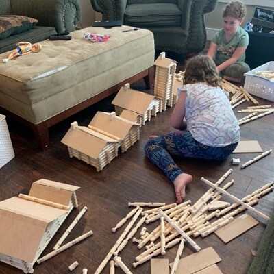 250 Piece Handmade 'lincoln Logs' Extra Large Set - Etsy