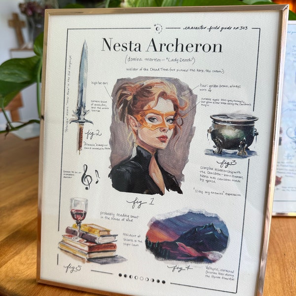 Hand-painted Nesta Art Print - Officially Licensed ACOTAR Fan Art ...