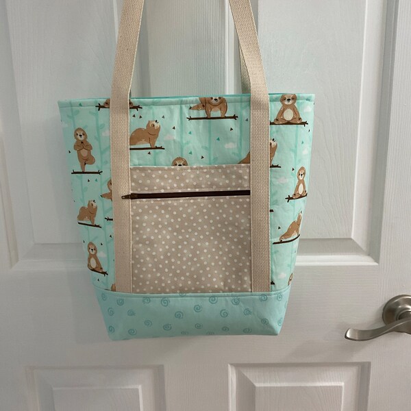 Susybee - Lyon the Lion - Spirals - Aqua - Cotton Fabric by the Yard or ...