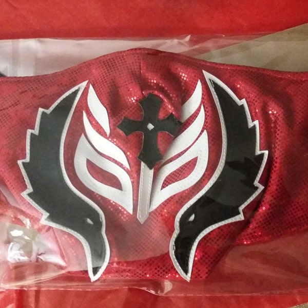 Red Flowers Handmade Face Mask / Wrestling Materials - Etsy