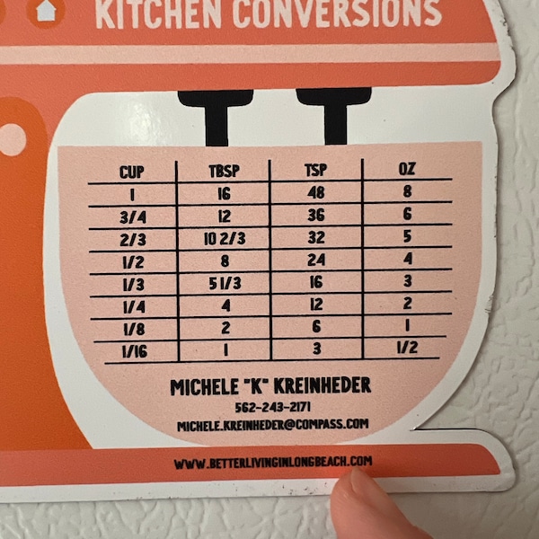 Customizable | Kitchen Conversions Mixer Refrigerator Magnets | Real ...