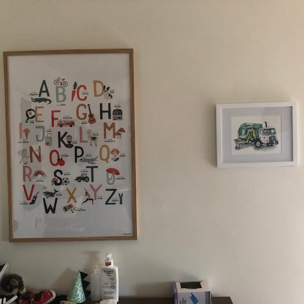 Illustrated Children's Alphabet Print, ABC Poster, Playroom Wall Art ...