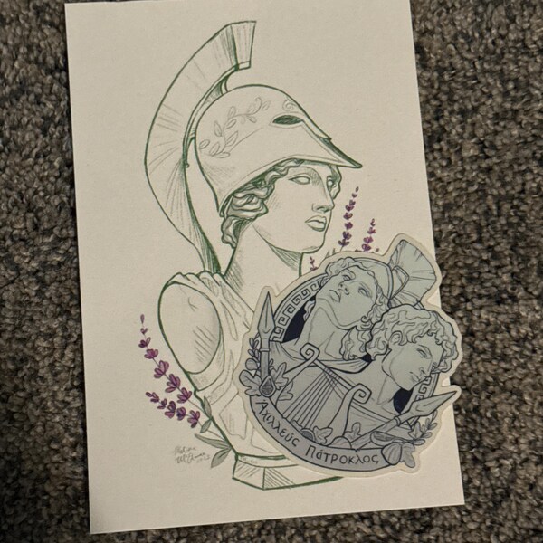 Bookmark: Athena Artwork | Greek Mythology Illustrated Book Accessories ...