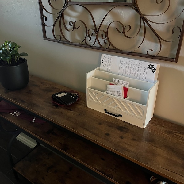 BLU MONACO Paper Organizer Storage: Portable File Box With Handle ...