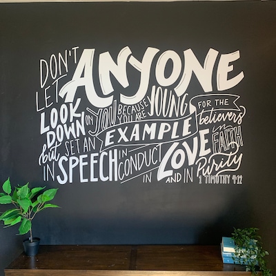 1 Timothy 4:12 Wall Decal Don't Let Anyone Look Down on You Because You ...
