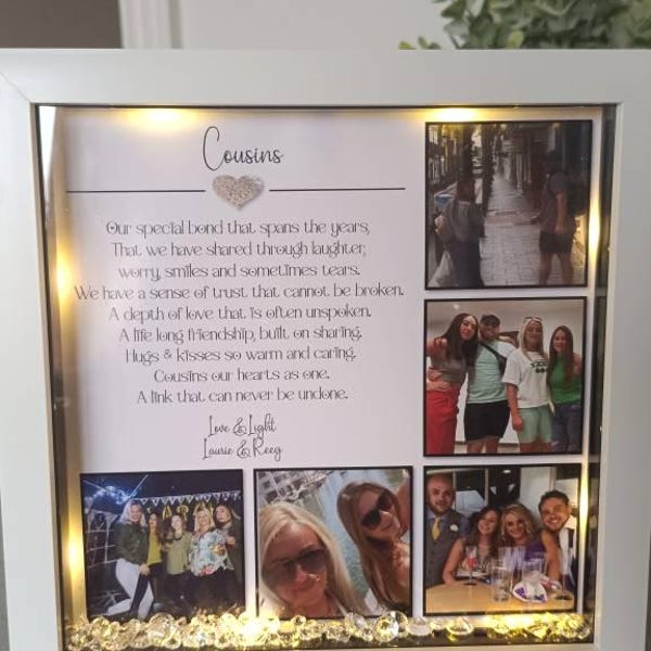Cousins Personalised Photo Frame | Cousins Christmas Gift | Cousin ...