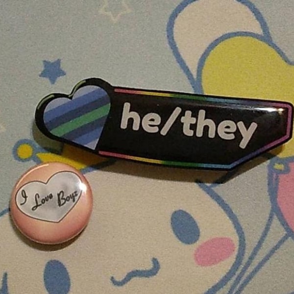 Personalized Pronouns Name Tag | Custom LGBTQ Pride Identity and ...
