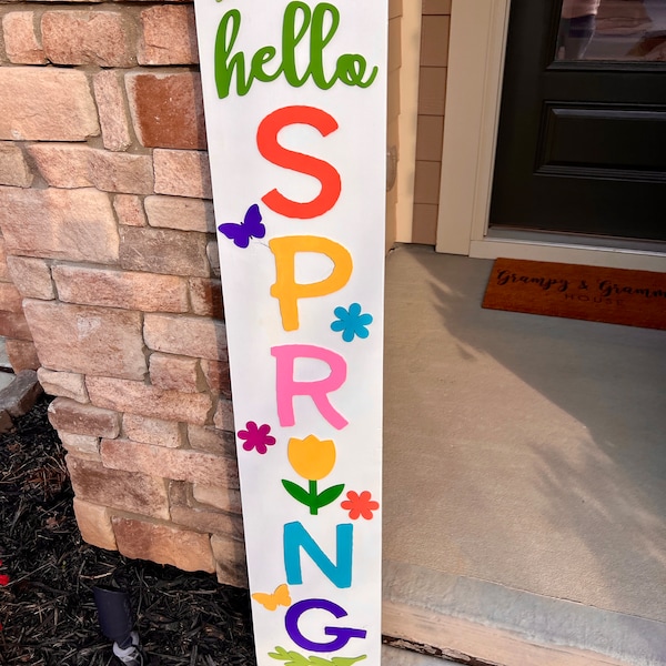 Hello Spring Porch Leaner Add on Pieces DIY Craft Kit | Unfinished Wood ...