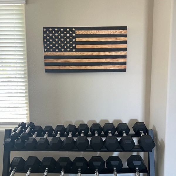 Marine Corps Wood Flag, USMC Wall Decor, USMC Flag, Marine Wood Flag ...