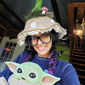 Woodland Sprite Fairy Tik Tok Hat Crochet Witch Handmade Witch - Etsy