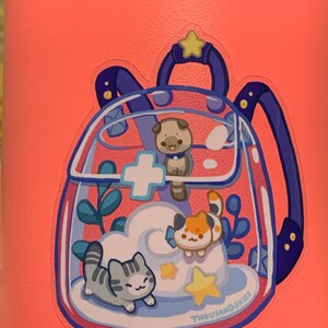 Vinyl Sticker transparent First Meow Kit Kittens Bag | Etsy