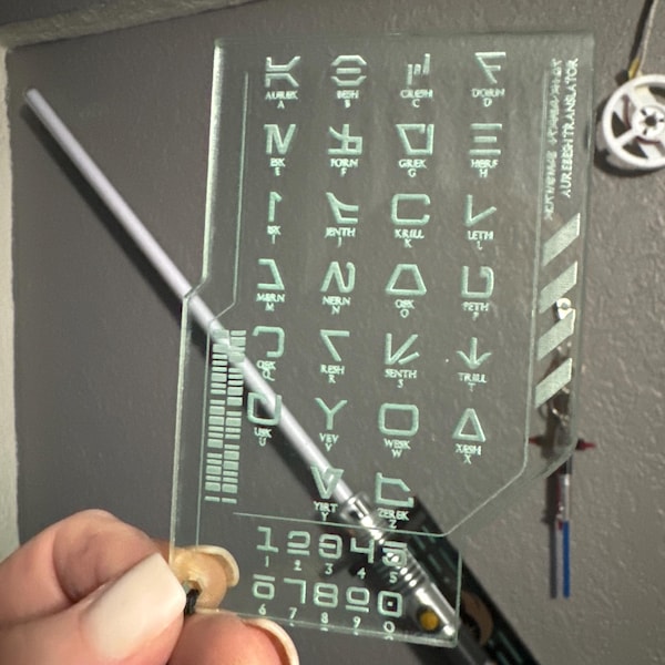 Star Wars Galaxy's Edge Inspired Aurebesh Translator Card - Etsy
