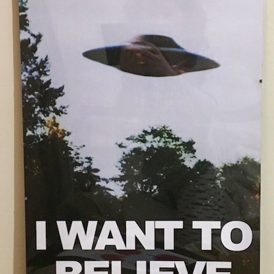 X Files Poster X-files I Want to Believe Supernatural UFO Print 90s TV ...