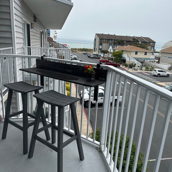 Views Balcony™ 3ft Bar | Railing Bar Table for Patio, Porch, Deck ...