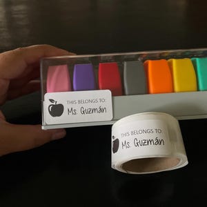 Teacher Labels, Teacher Book Stickers, Teacher Name Labels, Library ...