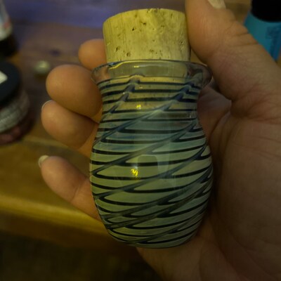 Hand Blown Glass Jar Frog With Cork - Etsy