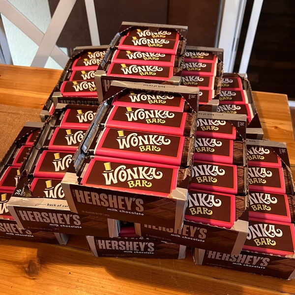Wonka Chocolate Bar Label Digital PDF for Hershey's 1.55oz DIY Wrapper ...