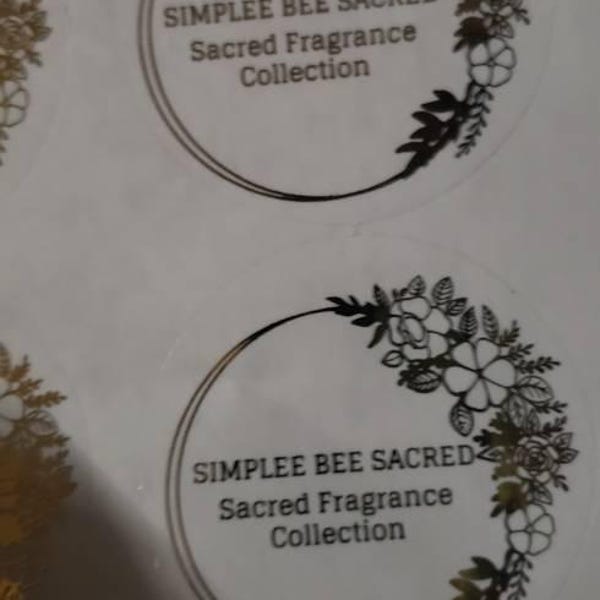 Custom GOLD Sticker Text Here GOLD FOIL, Clear Gloss Custom Gold Text ...