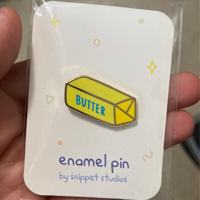 Butter Enamel Pin Cute Hard Enamel Pin Food Pin Breakfast Adorable ...