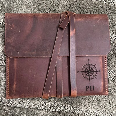 Personalized Vintage Leather Sheet Music Organizer Binder Cover , Full ...