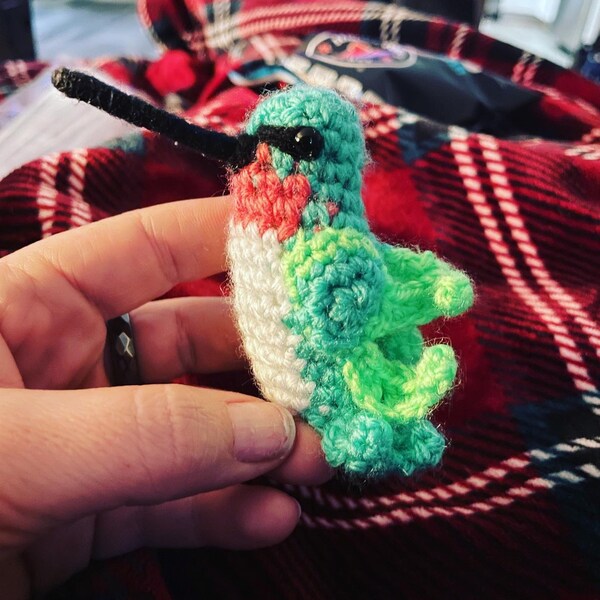 Ruby Throated Hummingbird Written Crochet Pattern | Realistic Bird ...