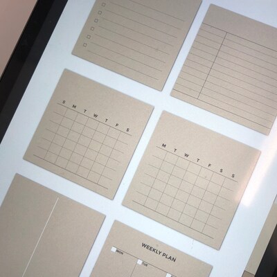 Basic Sticker Set 1 in 5 Colors Digital Planner Goodnotes Notability ...