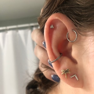 Encircle Labret Conch Labret Stainless Steel Conch Earring | Etsy