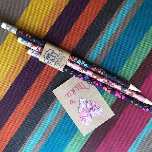Liberty Pencils, Beautiful Pencils, Liberty of London Gift, Liberty of ...