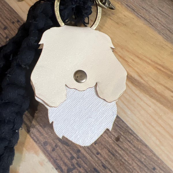 Leather Dog Keychain SVG | Canine Key Fob Template| Animal Bag Tag Fob ...