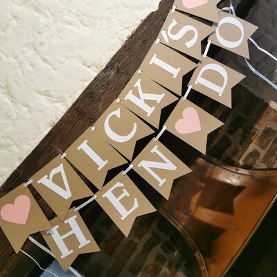 Custom Hen Party Decoration, Bridal Shower Banner, Personalised Hen Do ...