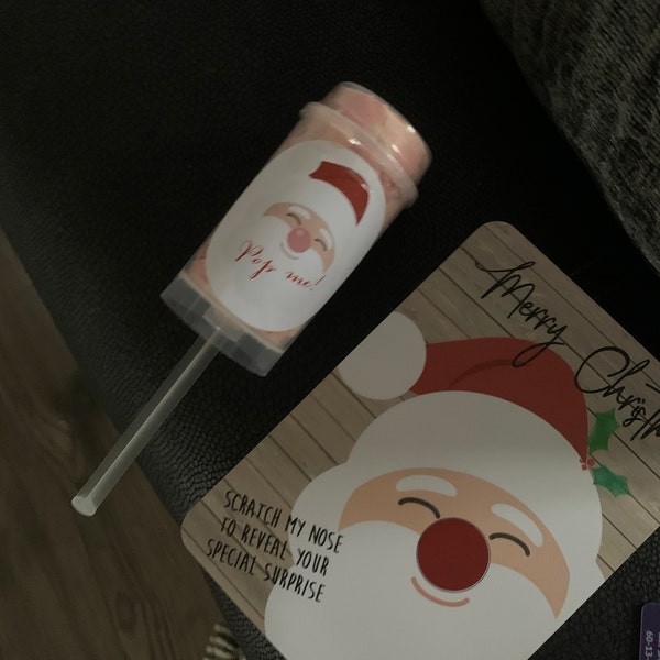 Hidden Message Card. Personalised Xmas Card. Christmas Scratch & Reveal ...