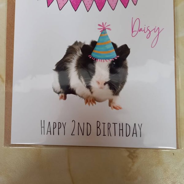 Birthday Card With Cute Rats and Party Hats, Rats Greeting Card, Rats ...