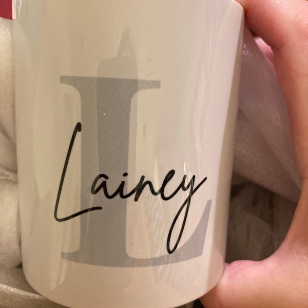 Personalized Coffee Mug, Monogram Coffee Mug, Coffee Mug With Letter ...