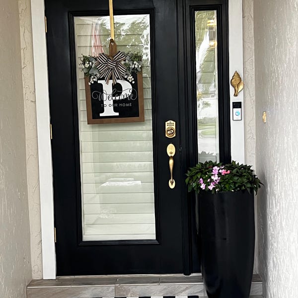 Front Door Decor | Welcome Sign | Last Name | Personalized | Front Door ...