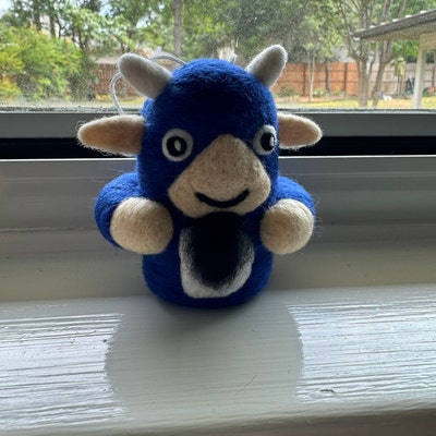 Needle Felted Bull Wooly the Bull Wool City Felts Mascot Wool Bull ...