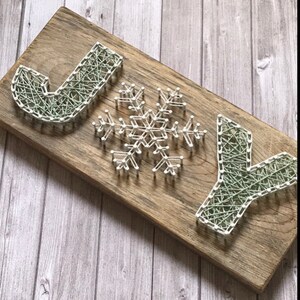 Winter JOY String Art PATTERN | DIY Christmas Holiday Adult Art Craft ...