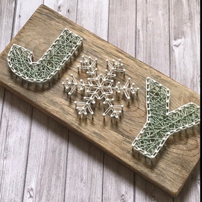 Winter JOY String Art PATTERN DIY Christmas Holiday Adult Art Craft ...