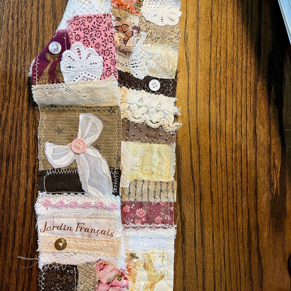 Set of TEN 2 X 3 Fabric Snippet Clusters Colorful Floral Prints, Pale ...