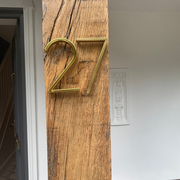 Gold Metal House Numbers/gold Floating House Numbers/ Brass House ...