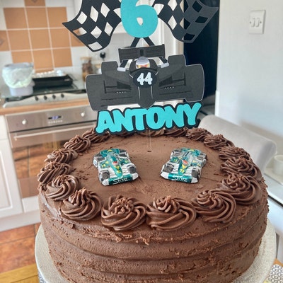 F1 Racing Car Inspired Cake Topper - Etsy