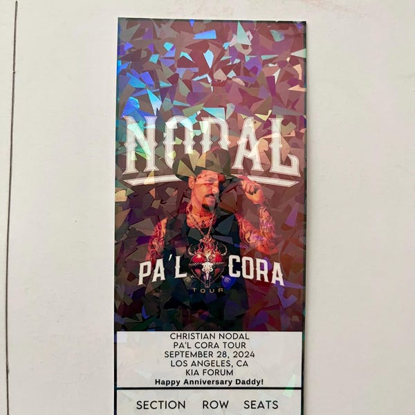 Physical Ticket Custom Personalized Laminated Concert Event Ticket ...