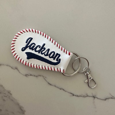 Personalized Baseball Keychain - Etsy