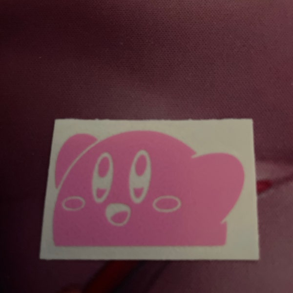 Kirby Peeker Anime Mini Decal - Etsy