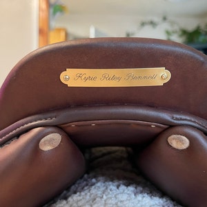 SADDLE NAME Plate, BRASS Custom Engraved, Made to Order - Etsy