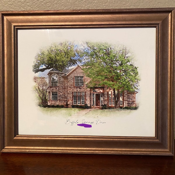 Custom Home Portrait,first Home,realtor Gift,home Portrait,house ...