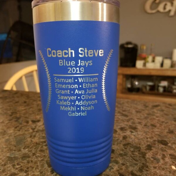 Engraved Coach Cup, Coach Tumbler, Coach Gift Idea, Tumbler With Lid ...