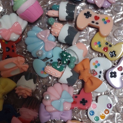 2pc or 10pc Game Controller Charms kawaii Charm video Gamecharm console ...