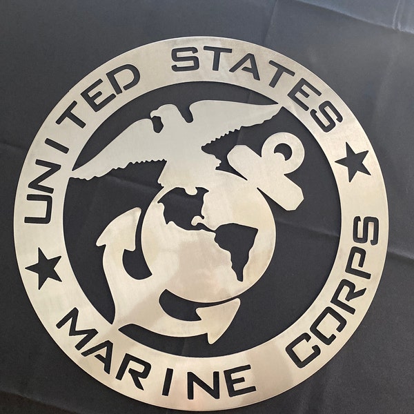 US Marine Corps Metal Sign -- Authorized Seller for USMC Logo -- USMC ...