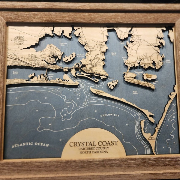 Crystal Coast Map, Emerald Isle Map, Beaufort Map, Atlantic City Map ...